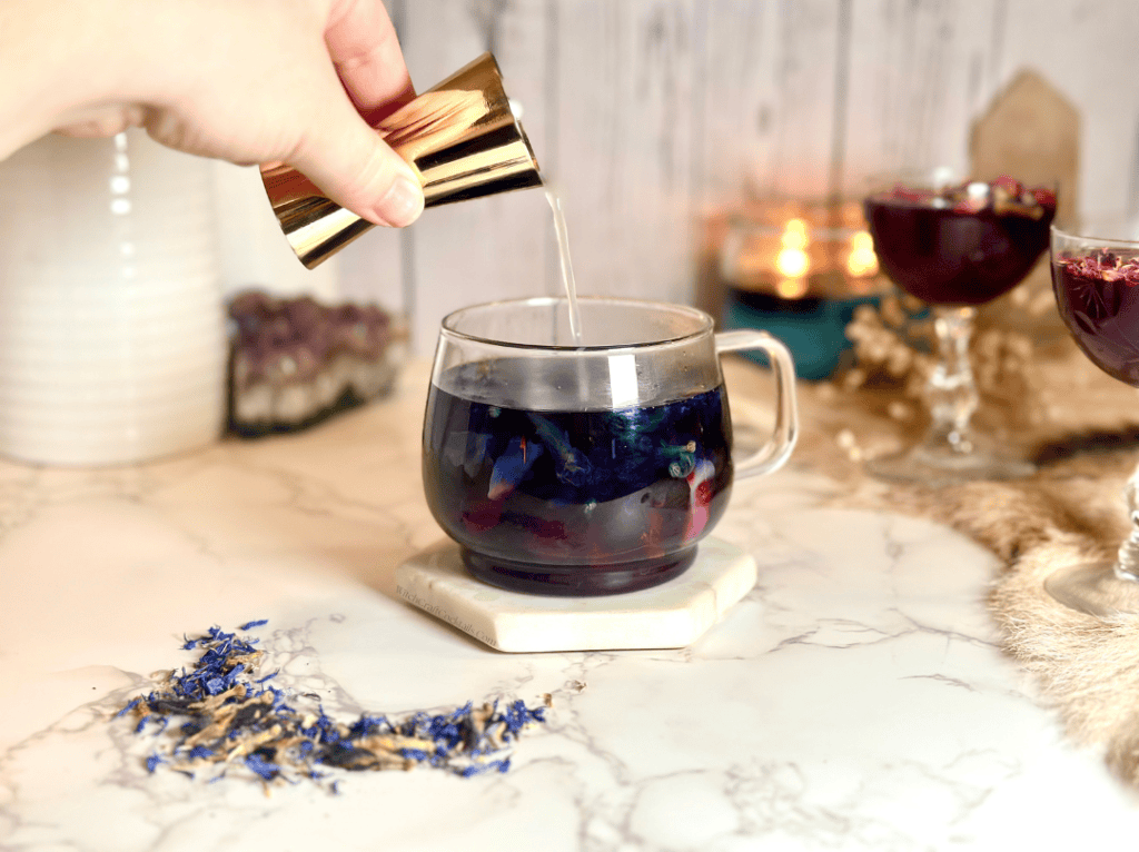 A Blue Moon Cocktail and Magic Mocktail - WitchCraft Cocktails