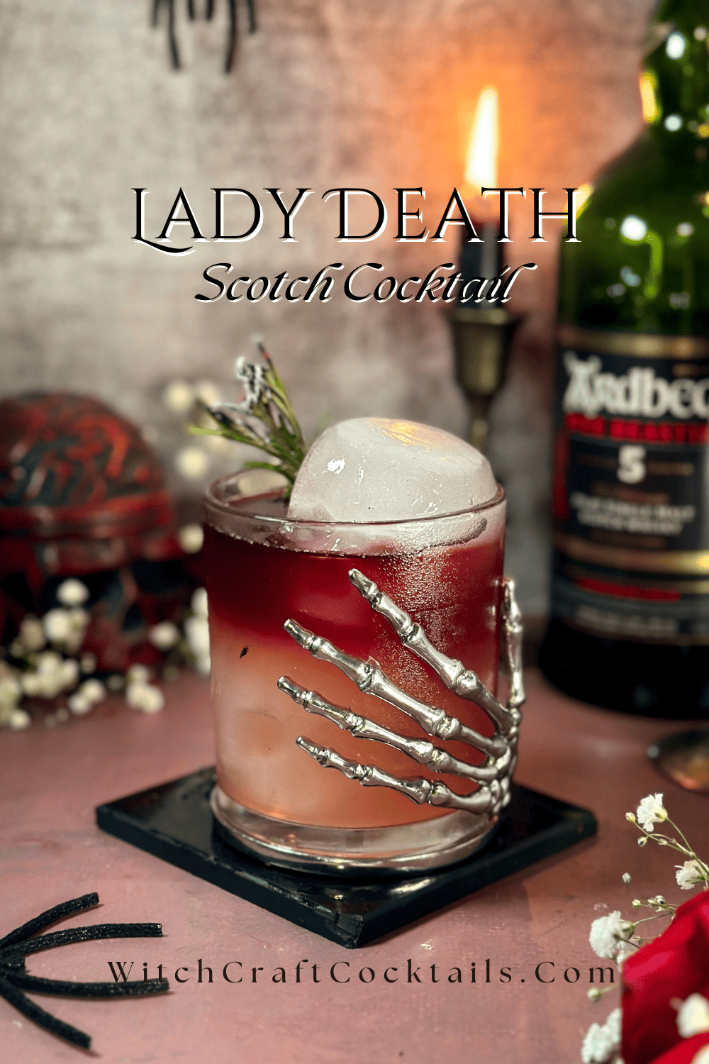 Lady Death Scotch Cocktail - WitchCraft Cocktails